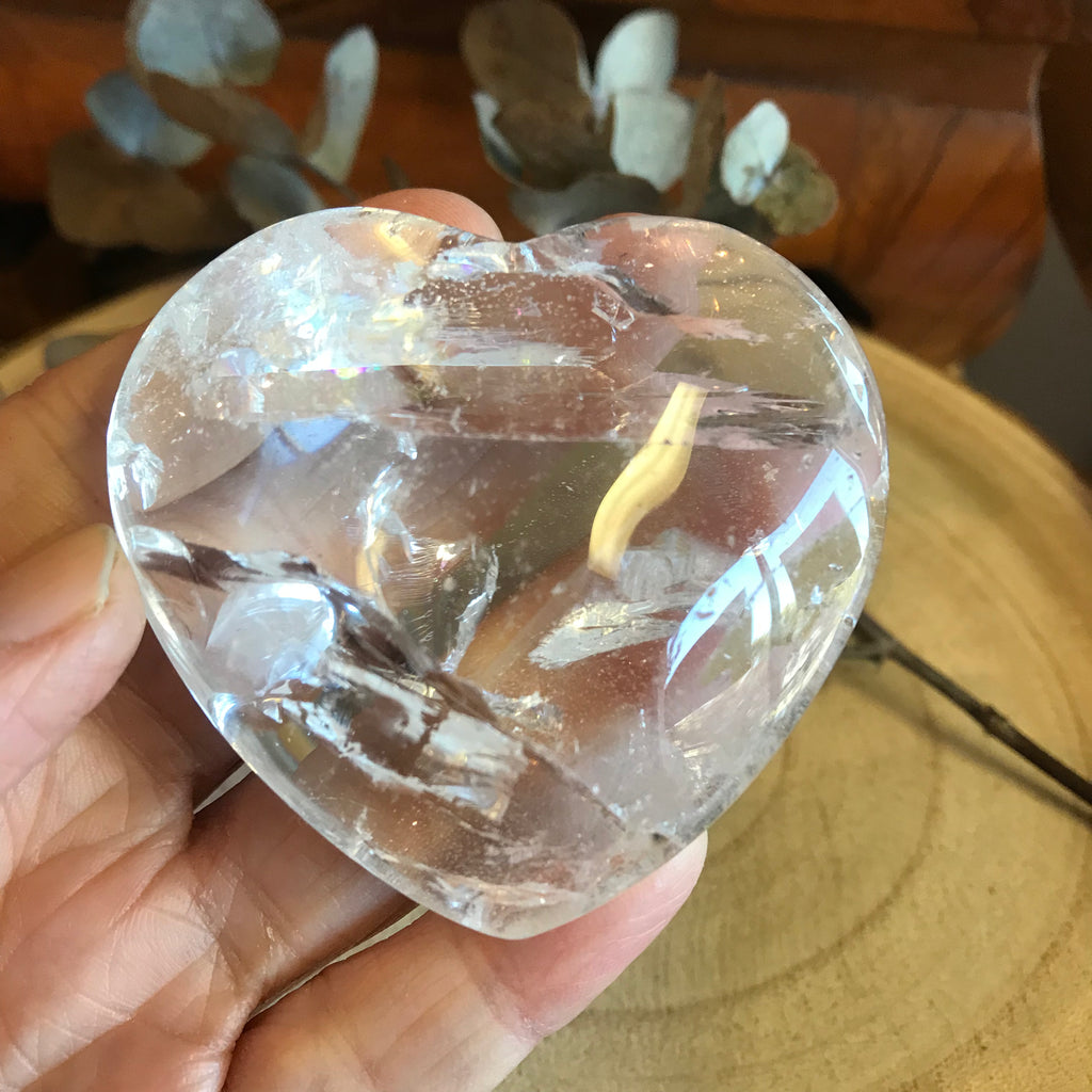Clear Quartz Heart SKU 22090 – Nurture Gifts