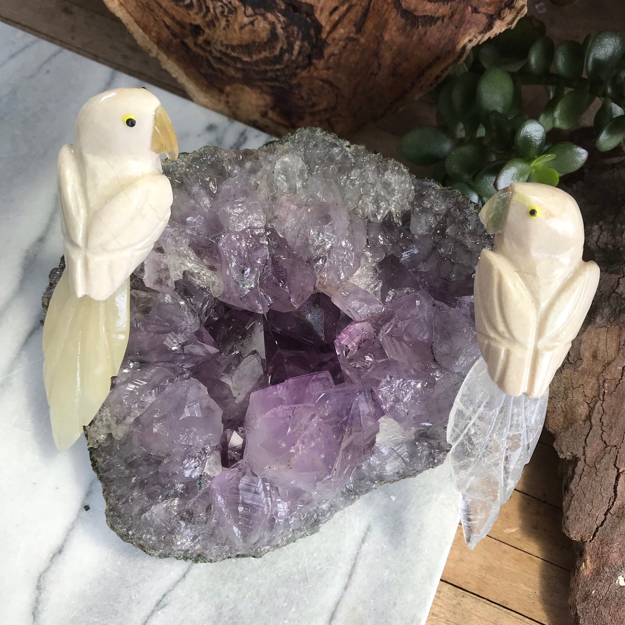Amethyst Geode Bird Bath SKU 19790 – Nurture Gifts