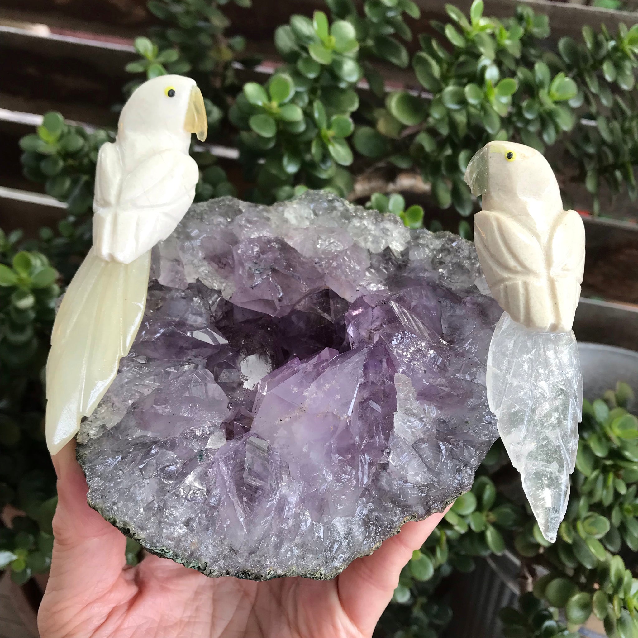 Amethyst Geode Bird Bath SKU 19790 – Nurture Gifts
